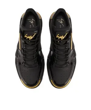 GIUSEPPE ZANOTTI Talon Chunky Leather Sneakers - Black