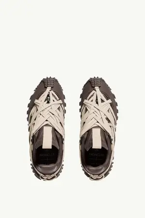 Moncler Trailgrip Megalace Leather Sneakers - Brown