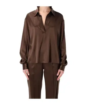 TOM FORD V-neck Long Sleeve Top - Black