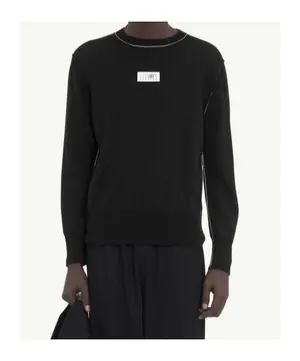 MAISON MARGIELA Crewneck Jumper With Logo Patch