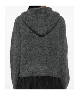 Max Mara Knitted Hoodie - Black
