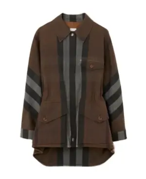 Burberry Checked Long-sleeve Jacket
