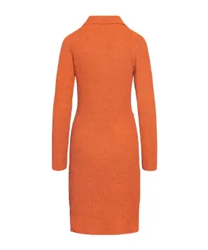 Acne Studios Polo Neck Long Sleeve Dress With Button Detail - Red