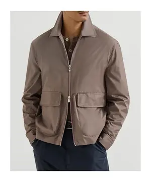 Brunello Cucinelli Zip-up Shirt Jacket - Gray