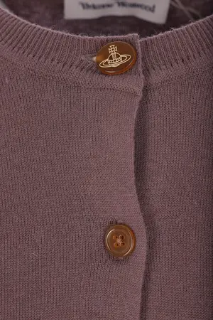 VIVIENNE WESTWOOD Orb Embroidered Knit Cardigan