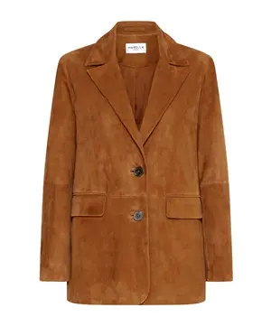 Marella Semi-fitted Suede Blazer