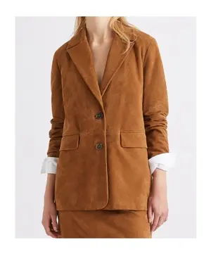 Marella Semi-fitted Suede Blazer