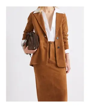Marella Semi-fitted Suede Blazer