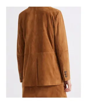 Marella Semi-fitted Suede Blazer