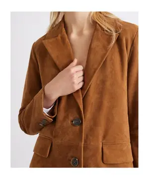 Marella Semi-fitted Suede Blazer
