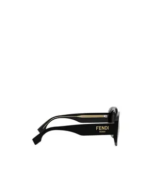 Fendi Round Frame Sunglasses With Logo Detail