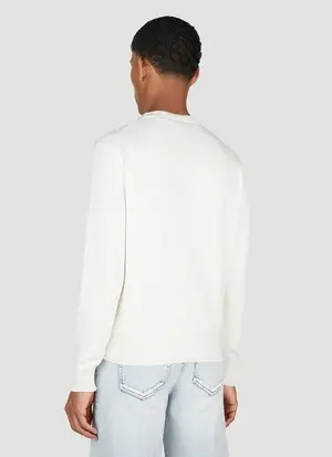 VIVIENNE WESTWOOD Orb Embroidered Long-sleeved Jumper - White