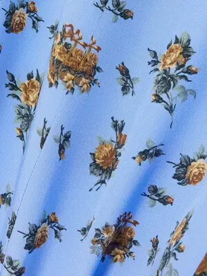 Alessandra Rich Floral Print Short Sleeve Bow Dress