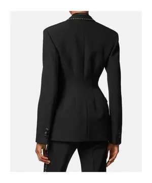Versace Single-breasted Stud-embellished Blazer