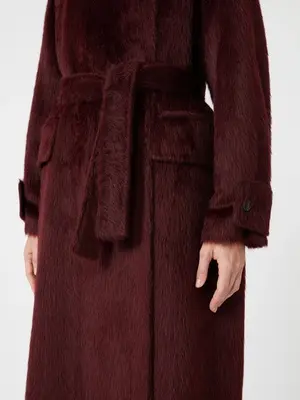 Max Mara Albata Tie-waisted Coat - Cherry