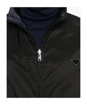 Prada Zip-up Reversible Jacket - Black/blue