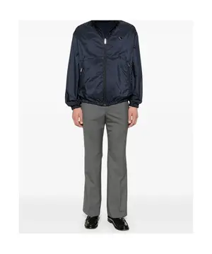 Prada Zip-up Reversible Jacket - Black/blue