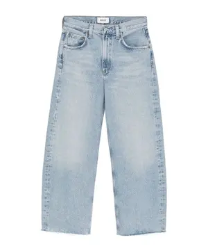 AGOLDE Low Curve Frayed Hem Jeans - Gray
