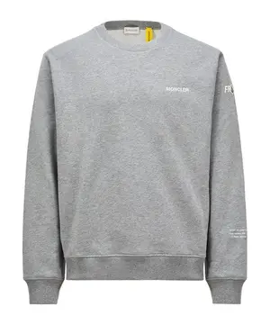 Moncler X Fragment Maxi Logo Cotton Sweatshirt - Gray