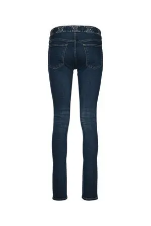 Celine Neo Skinny Jeans In Dark Union Wash Denim - Blue