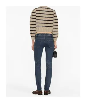 Celine Neo Skinny Jeans In Dark Union Wash Denim - Blue