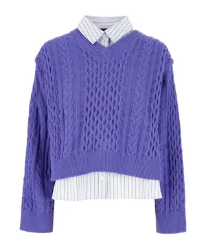 JUUN.J Layered Cable Knit Sweater