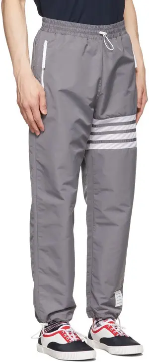 Thom Browne 4-bar Stripe Track Pants - Medium Gray