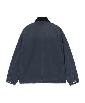 Carhartt Work In Progress Corduroy-collar Organic-cotton Coat - Black