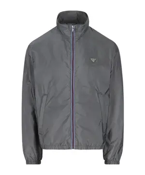 Prada Re-nylon Zip Windbreaker Jacket - Gray