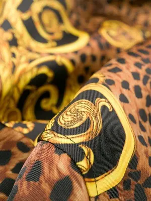 Versace Leopard Print Bomber Jacket - Brown