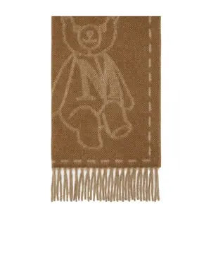 Max Mara Wsteddy Fringed Edge Scarf - Beige