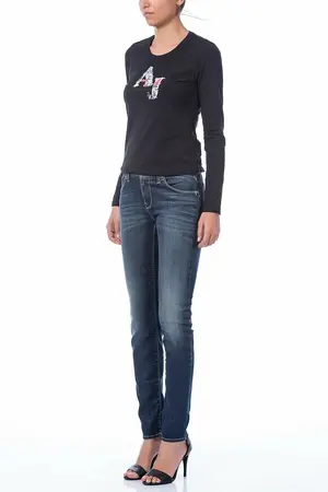Emporio Armani Logo Slim Fit Jeans - Blue