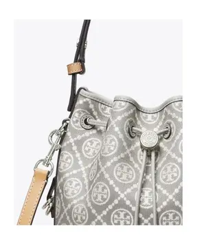 Tory Burch T Monogram Utility Bucket Bag - Grey