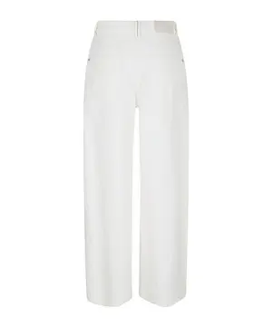 Brunello Cucinelli Logo Patch Wide-leg Trousers