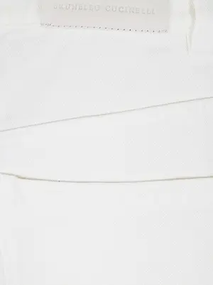 Brunello Cucinelli Logo Patch Wide-leg Trousers