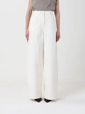 Brunello Cucinelli Logo Patch Wide-leg Trousers