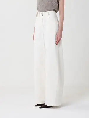 Brunello Cucinelli Logo Patch Wide-leg Trousers