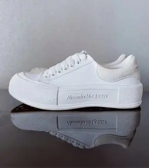 Alexander McQueen Deck Plimsoll Lace-up Sneakers - White