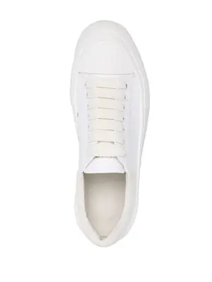 Alexander McQueen Deck Plimsoll Lace-up Sneakers - White