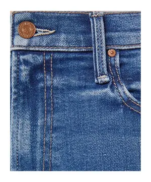 MOTHER The Mid Rise Rambler Zip Ankle Fray Jeans