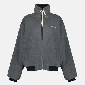 Miu Miu Reversible Bomber Jacket - Navy Blue