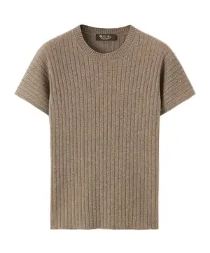 Loro Piana Ribbed Short Sleeve Sweater - No