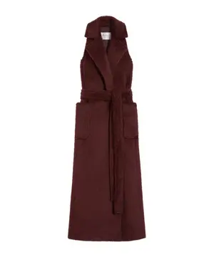 Max Mara Abbozzi Belted Coat - Cherry