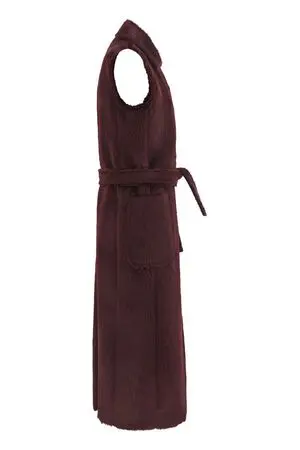 Max Mara Abbozzi Belted Coat - Cherry