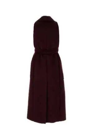 Max Mara Abbozzi Belted Coat - Cherry