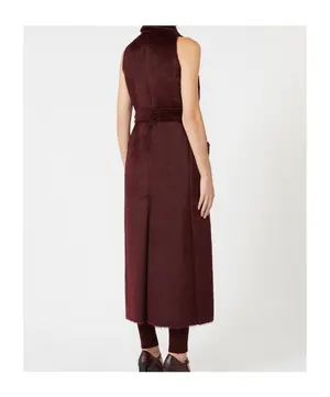 Max Mara Abbozzi Belted Coat - Cherry
