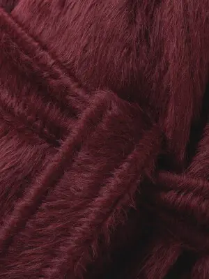 Max Mara Abbozzi Belted Coat - Cherry