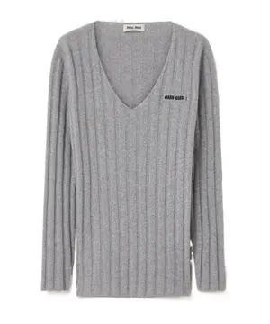 Miu Miu V-neck Knitted Jumper