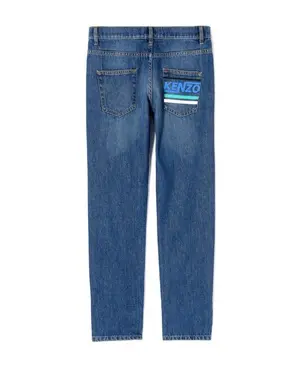Kenzo Logo Straight Leg Jeans