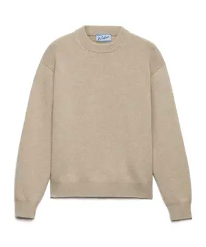 Prada Long-sleeved Crewneck Jumper In Regenerated Cashmere - No